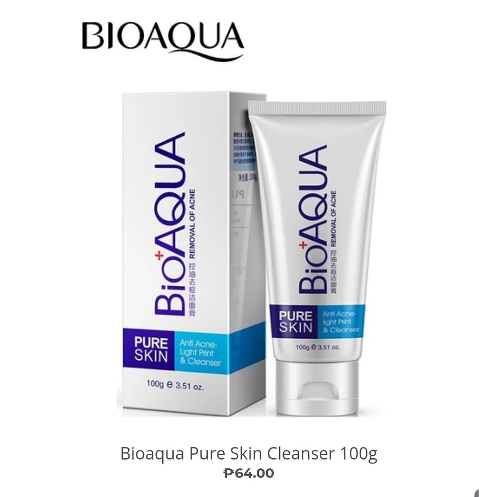 Bioaqua Pure Skin Cleanser 100g | Shopee Philippines