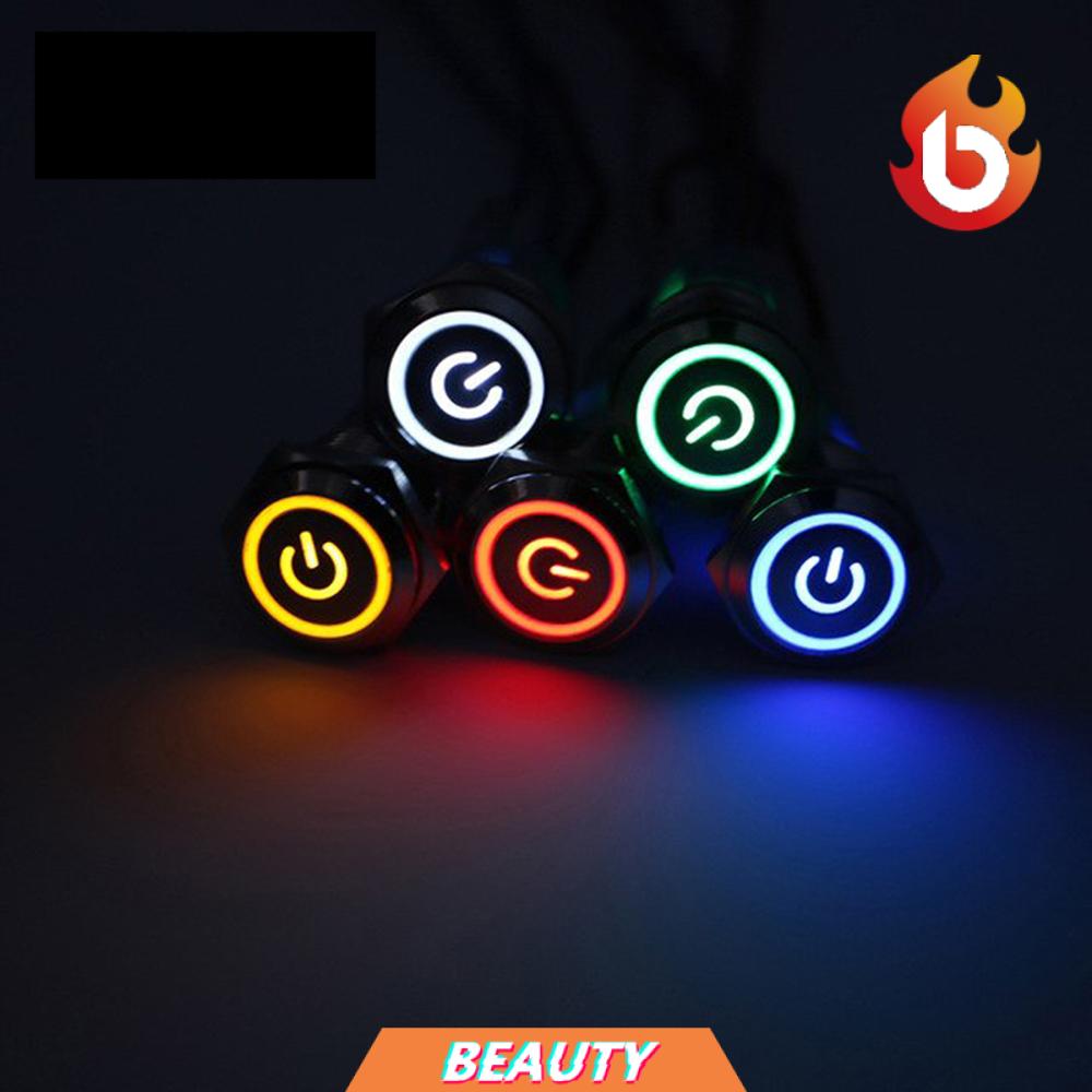 E.G motorcycle 16mm Waterproof LED Power Push Button Switch/Halo ...