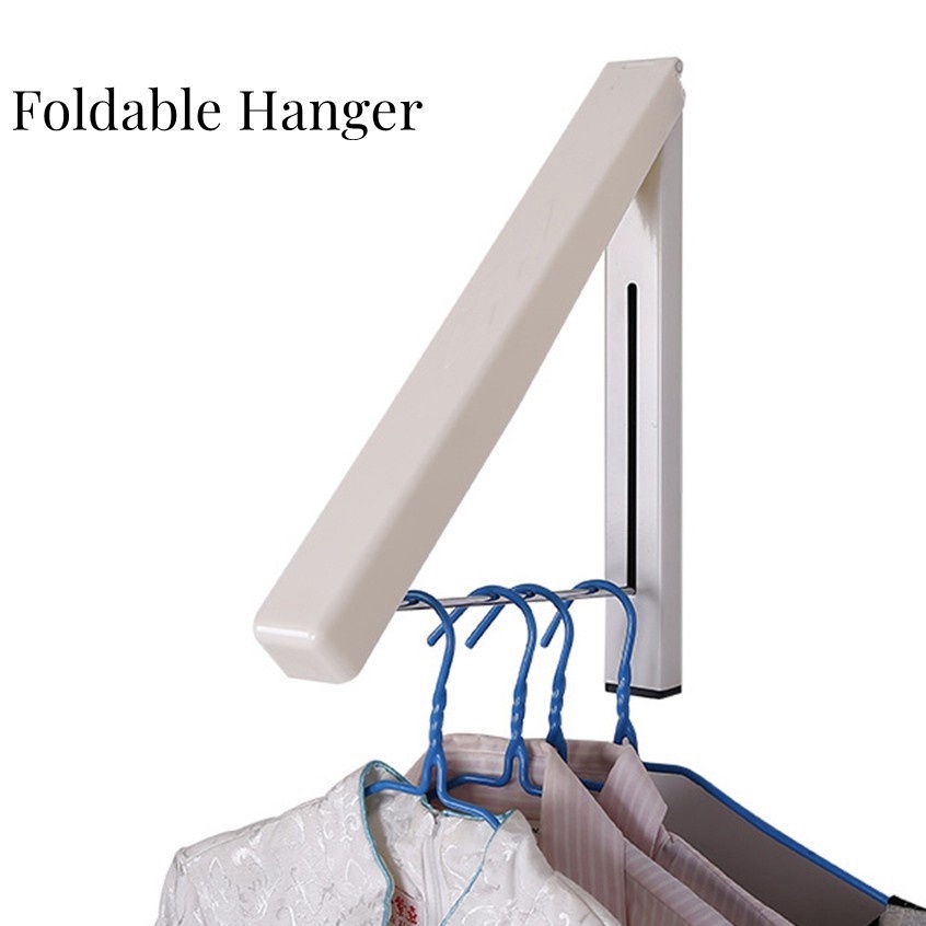 Portable Multifunction Folding Wall Hanger Retractable Clothes ...