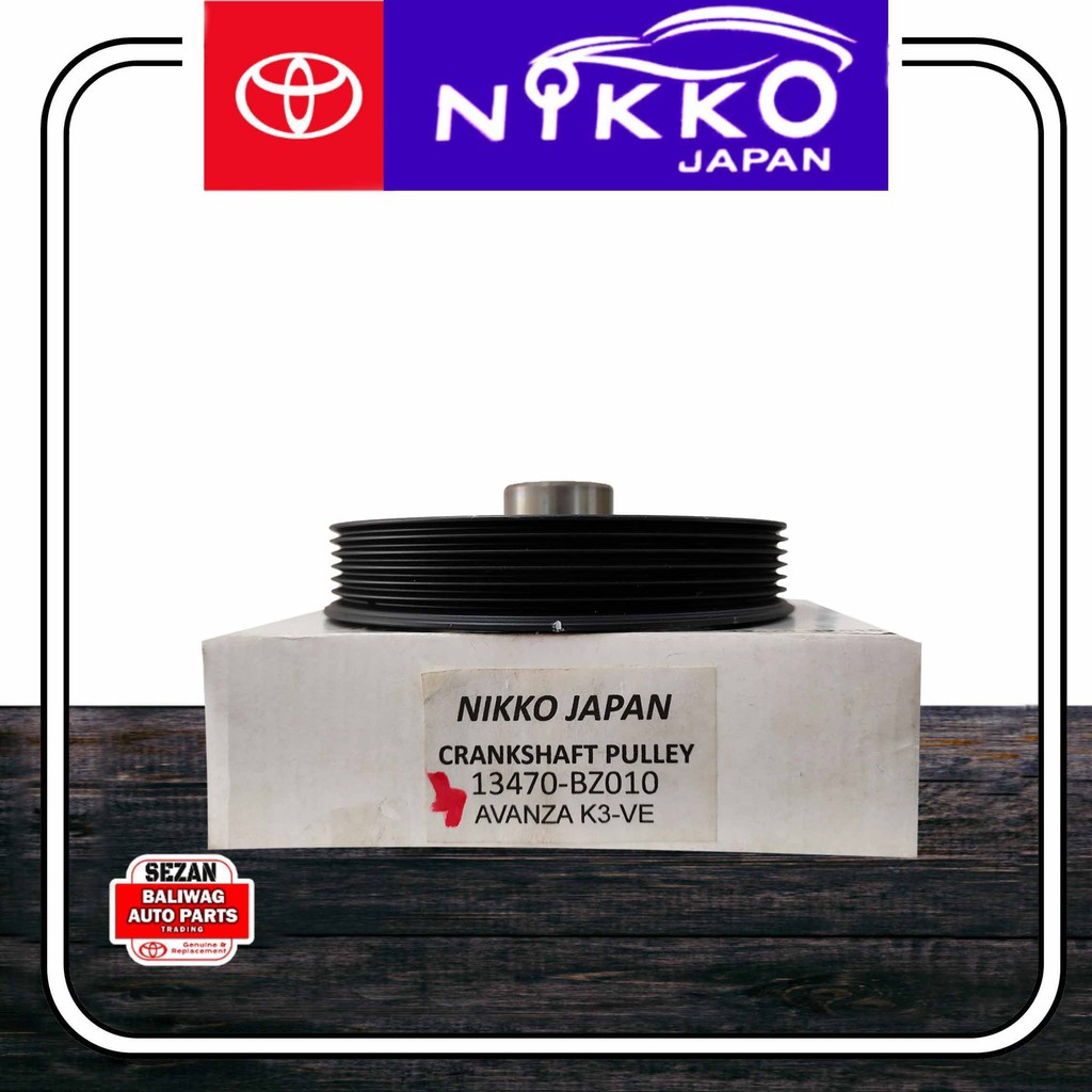 NIKKO JAPAN TOYOTA AVANZA 2003-2006 CRANKSHAFT PULLEY 13470-BZ010 ...
