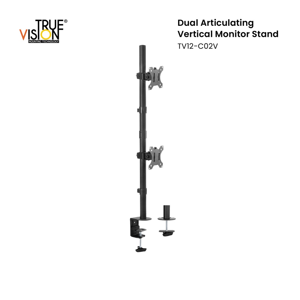 True Vision Dual Articulating Vertical Monitor Stand for 13"-32" C ...