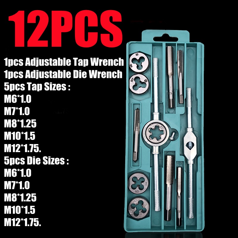 40Pcs Threading Tap and Die Set Metric hand tap set threader tool ...