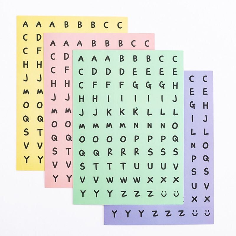 Cute Letters/Numbers Labels Stickers | Shopee Philippines
