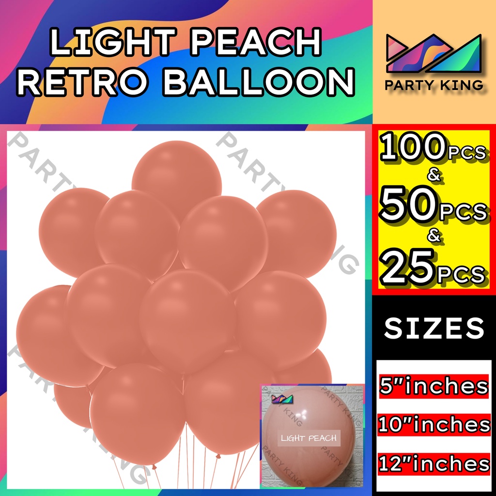 Light Peach Balloon Retro Balloons Matte Vintage Morandi Latex Balloons ...