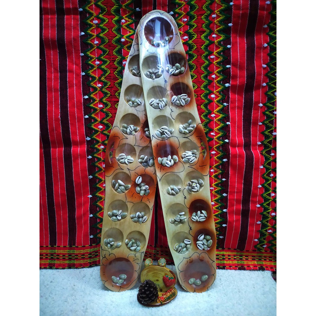 Sungka ( Sungkaan ) with Shells (lizard , Plain Black , Plain White ...