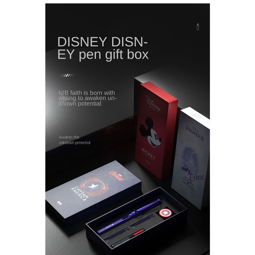 Disney Ink Pen Stationery Supplies Anime Mickey Luxury Gift Box ...