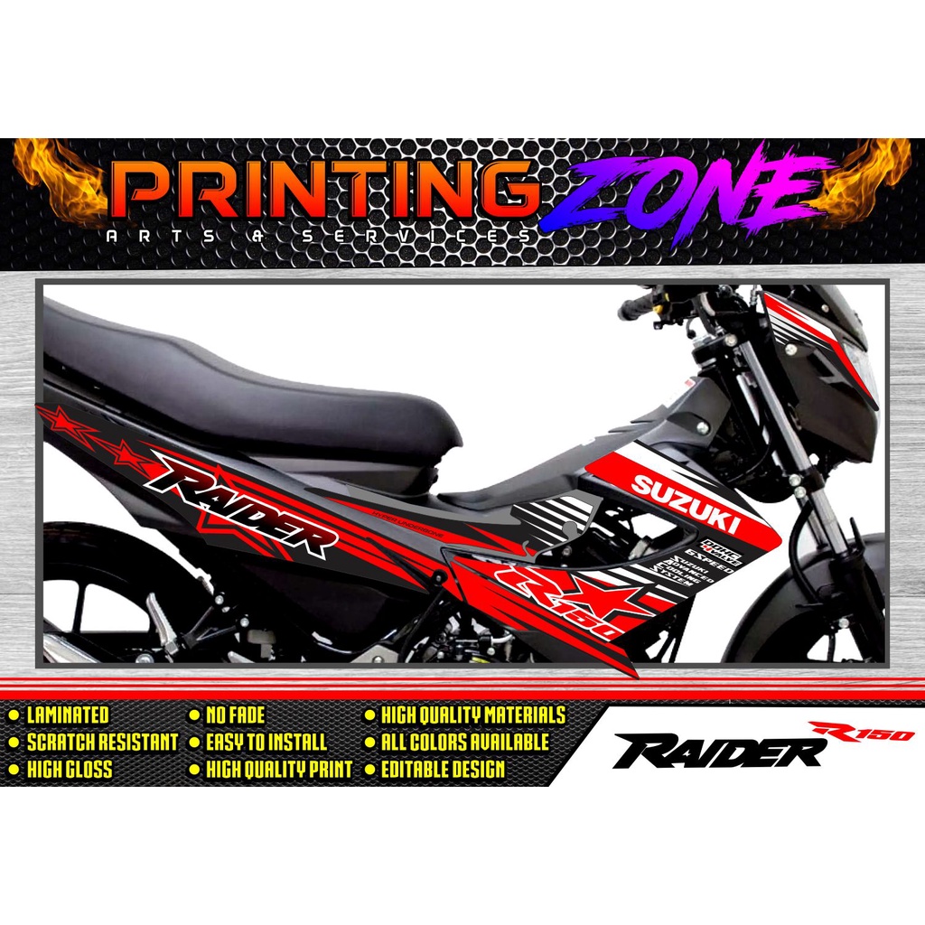 RAIDER R150 Reborn 2016 Edition Stock Sticker Decals Durable and High ...