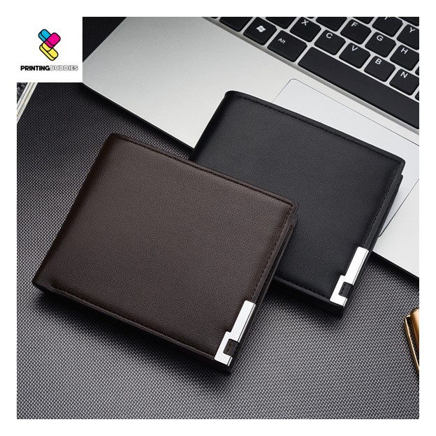 Men's Wallets Short Slim Luxury PU Leather Bifold Wallet for Men ...