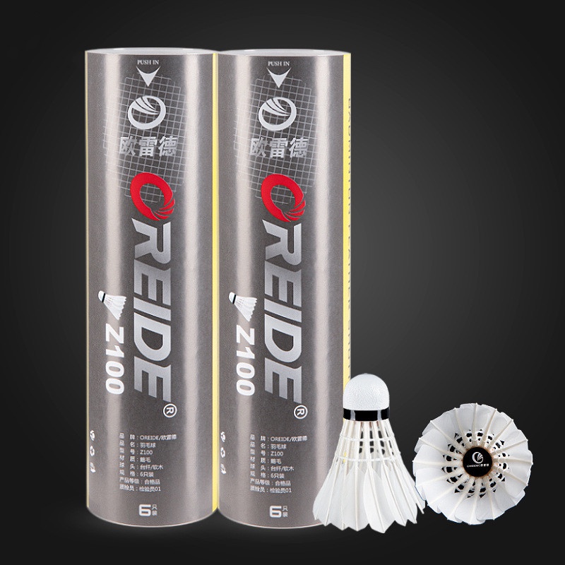 6PC Badminton Shuttlecock Goose Feather Shuttlecocks Plastic Durable ...