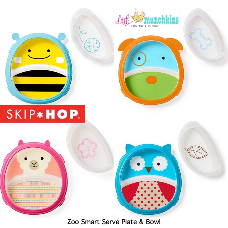 Skip Hop Zoo Smart Serve Plate & Bowl | Shopee Philippines