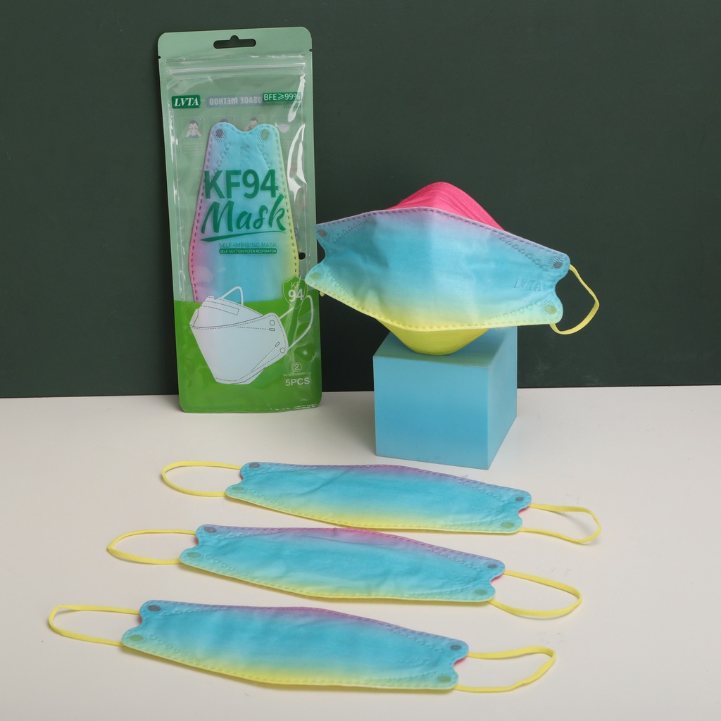 LVTA Mask KF94 Face Mask 4 Layer Non-woven Protection Filter 3D Anti ...