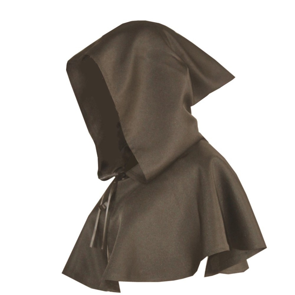 Halloween Cosplay Death Cape Short Hooded Cloak Wizard Witch Costumes ...