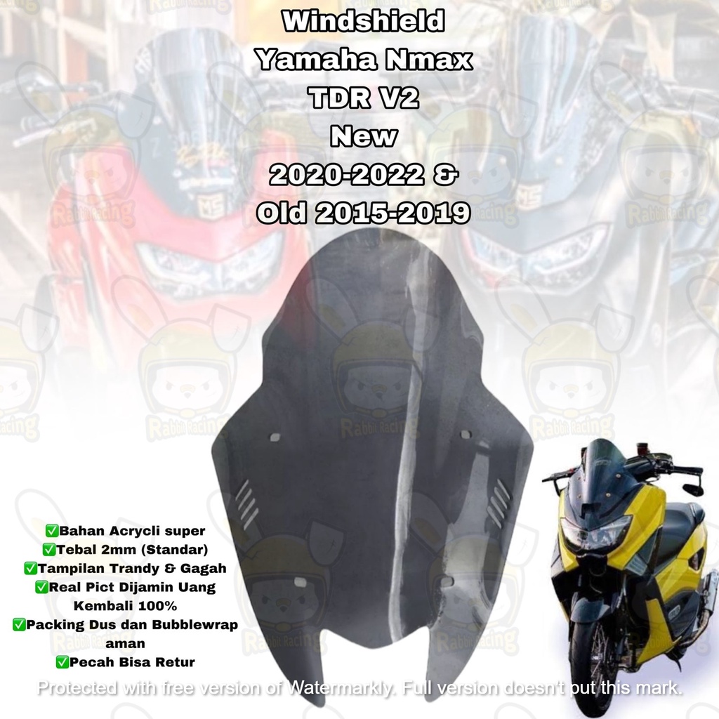 Winshield NMAX MODEL TDR V2 Fin | Ready NMAX OLD 2015 2019 & NMAX NEW ...