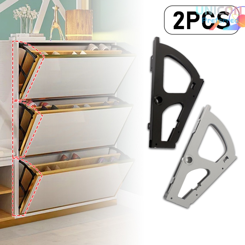 2PCS/kits Shoe Cabinet Hinges Flip Frame Rack 1/2/3 Layers Shoes ...