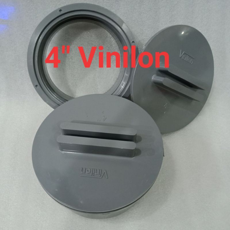 Clean Out 4" Inch VINILON Dop Pipe Cover Septic Tank Control Hole Dop ...