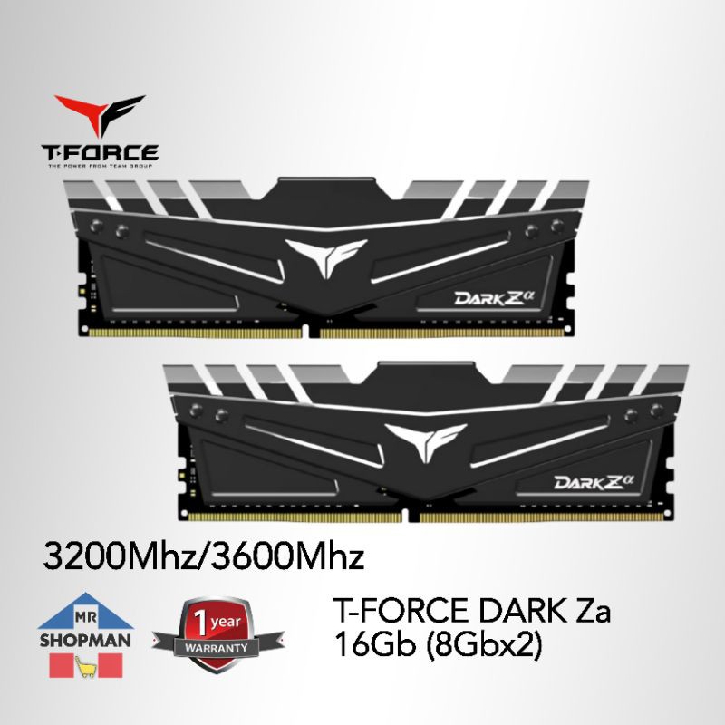 TEAMGROUP TForce DARK ZA 16Gb / 32Gb 3200Mhz / 3600Mhz DDR4 RAM Memory ...