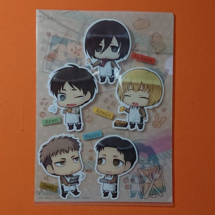 Chibi Chara Kitchen Ver. Ichiban Kuji A4 Clear File A - Shingeki no ...