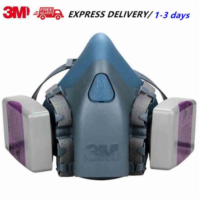3M 7502 Silicon Respirators Mask 7093 CN P100 Particulate Filter ...