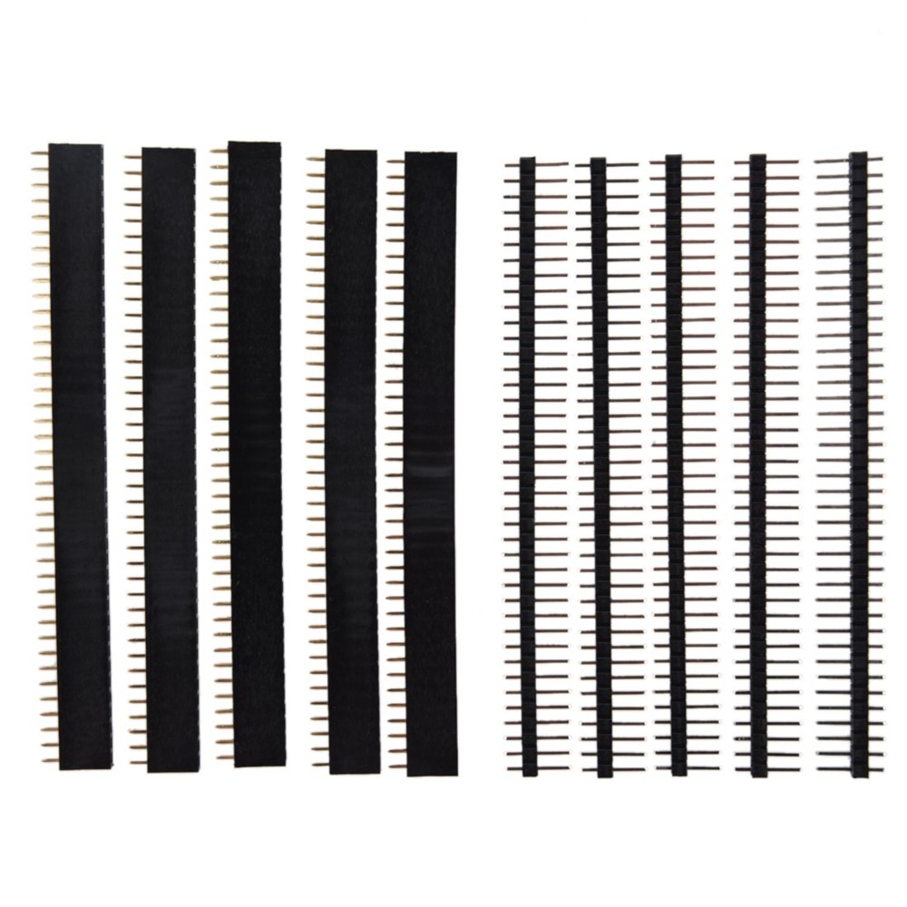40 Pin 1x40 Single Row Male and Female 2.54 Breakable Pin Header PCB ...