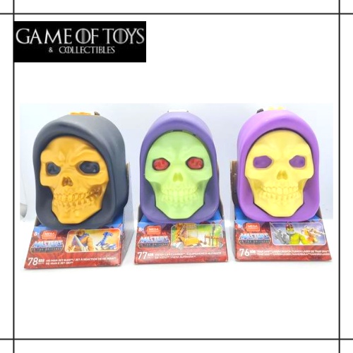{GOT} MEGA Construx Masters Of the Universe Skeletor Skull Set of 3 ...
