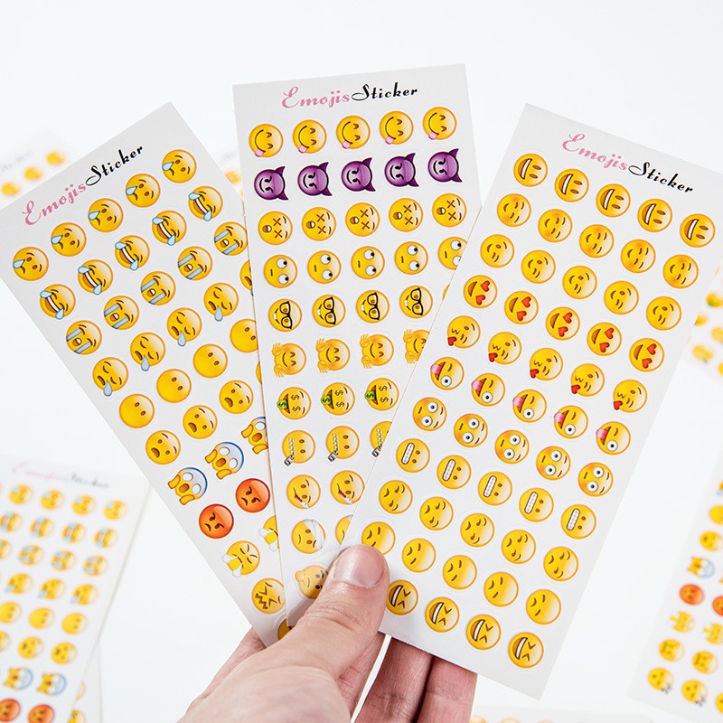 RTistry - 12pcs Emoji Smiley Cute Round Stickers Scrapbooking ...