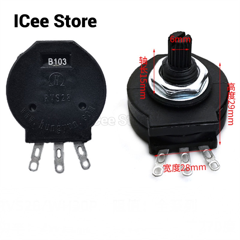 Original Potentiometer RVS28P 3Pin 1K 5K 10K 100K 1M for Welding ...