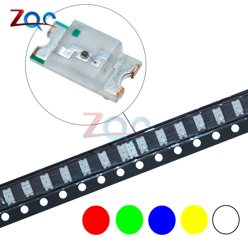 50pcs 1206 SMD SMT LED light Package Red White Green Blue Yellow 1206 ...