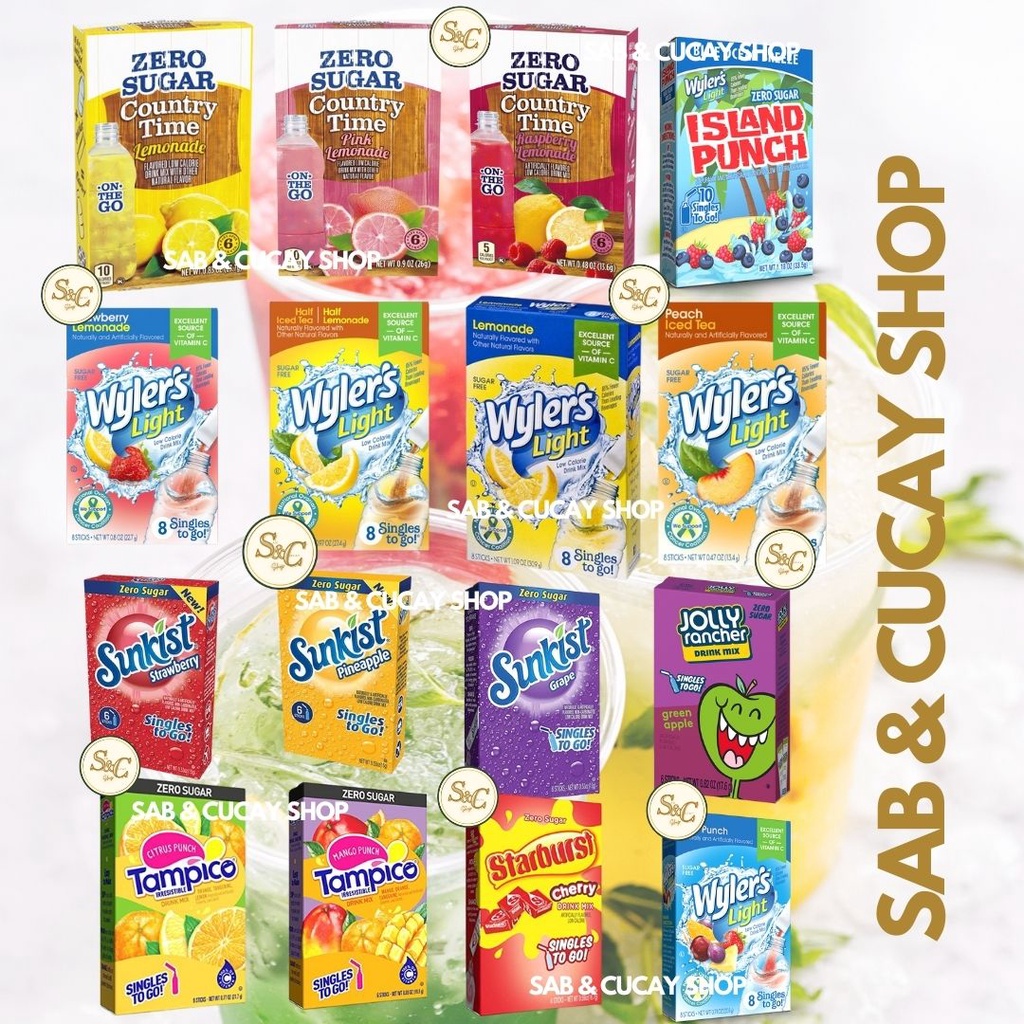 Sugar Free Sunkist Country Time Starburst Tampico Jolly Rancher Wylers ...