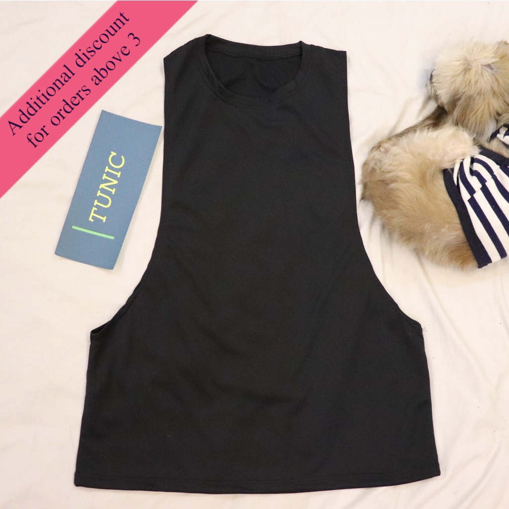 Men's Gym Plain Tanks Open Sides Tank Top Muscle Sando Shirt | Shopee ...