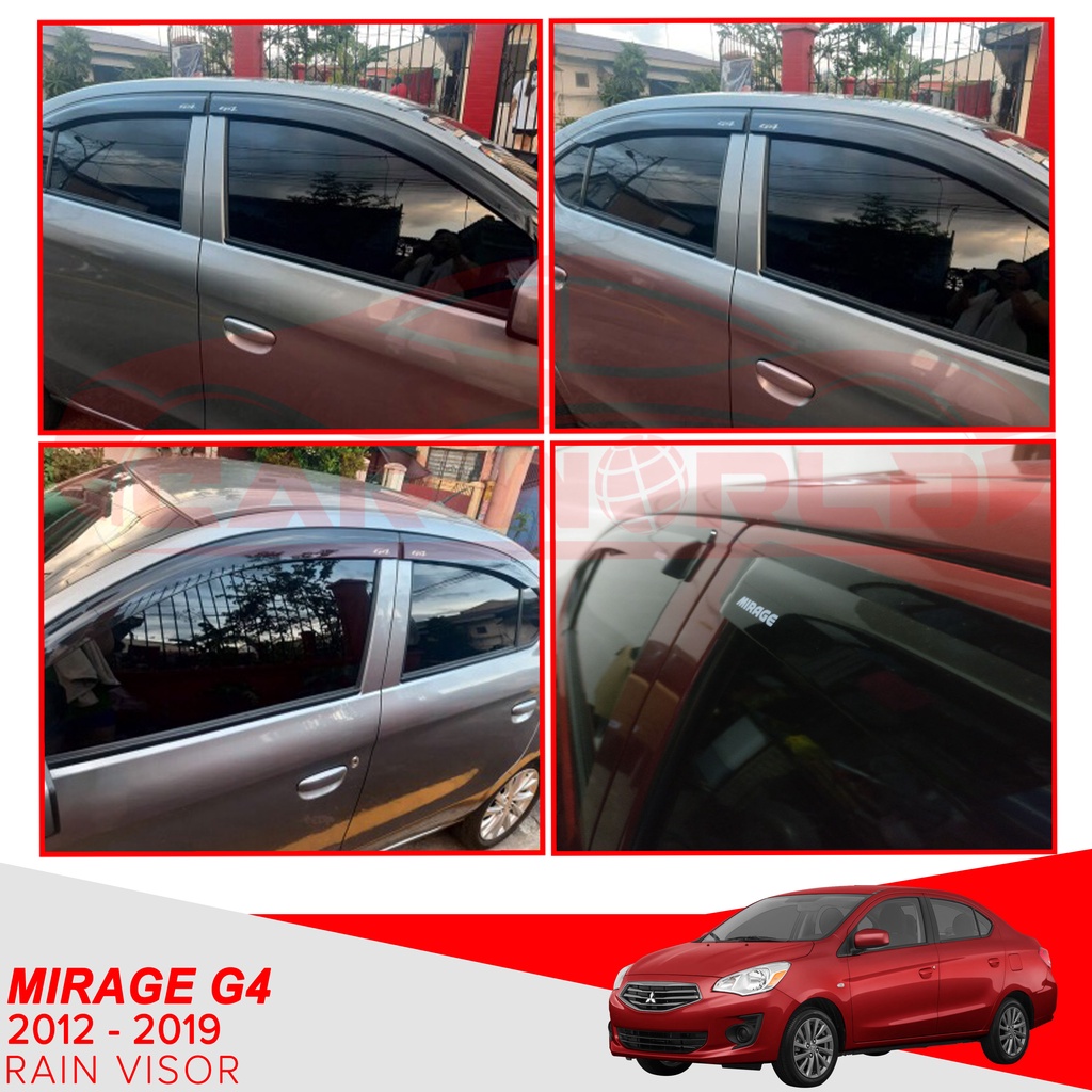 MITSUBISHI MIRAGE G4 2012 - 2024 RAIN VISOR (2013 2014 2015 2016 2017 ...