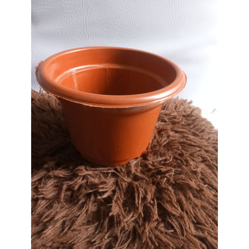 Terracotta Orange Brown Plastic pots Kaang planter plant holder Flower ...