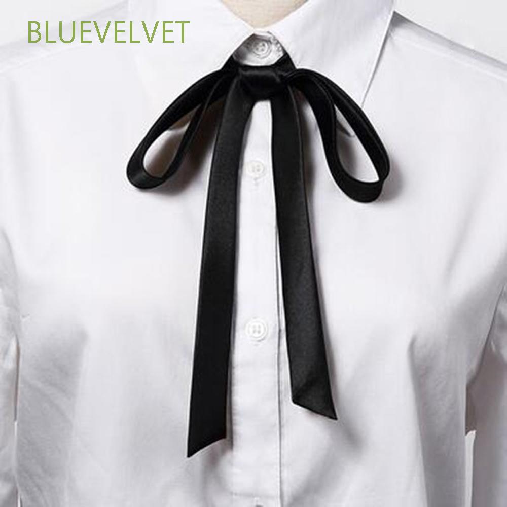 BLUEVELVET Chic Ribbons Knot Elegant Satin Bowtie Bow Tie Lithe Ribbon ...