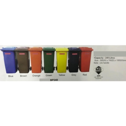 LEADER HDPE Mobile Garbage Bin with Lid 120 Litres / MGB / Wheelie Bin ...