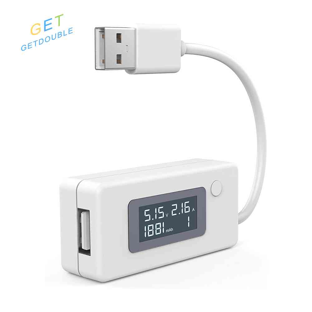 GETDB LCD Micro USB Tester Digital DC Volt Amp Power Meter Power Bank ...