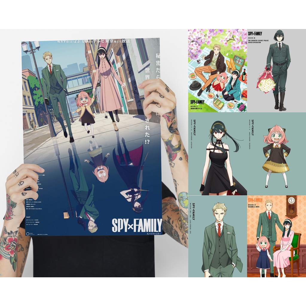 Spy x Family A3 A4 Glossy Coated Poster HighQuality Anime Posters Loid ...