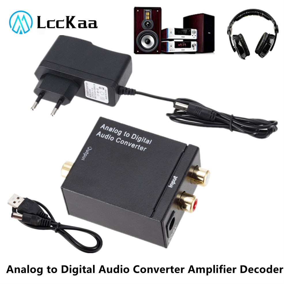 LccKaa Analog to Digital Audio Converter Amplifier Decoder Optical ...
