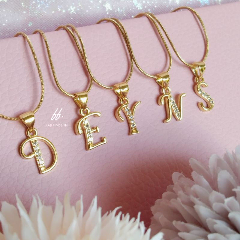 FAB | Classy Cursive Initial Necklace | Shopee Philippines
