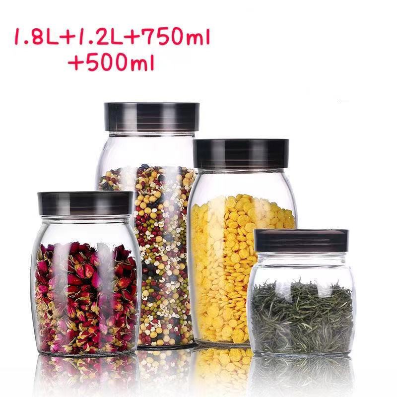 Delisoga Deli Glassware Sealed Jar 750ML Glass Storage Jar for Food ...