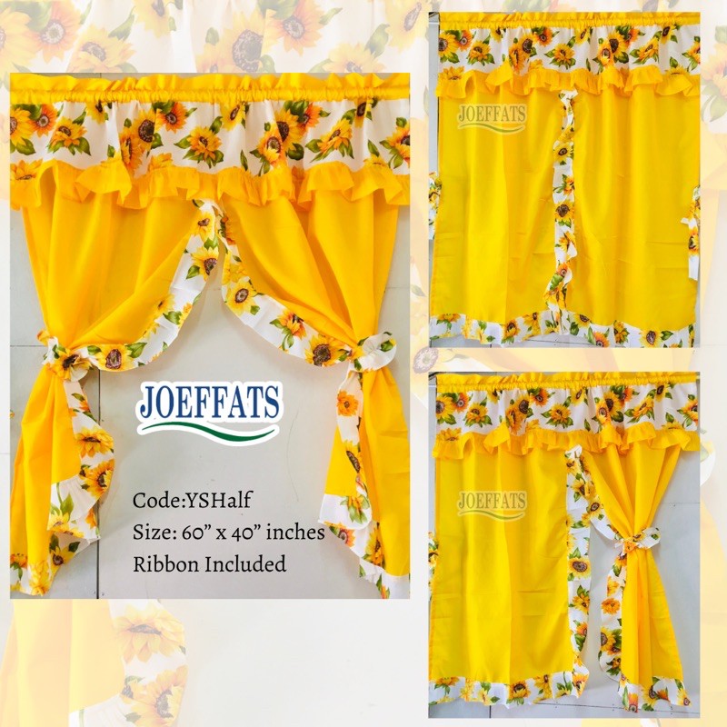 Joeffats Window Curtain with raffles | Shopee Philippines
