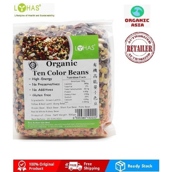 Lohas Organic Ten Colour Beans Organic High Energy Ten Color Beans ...
