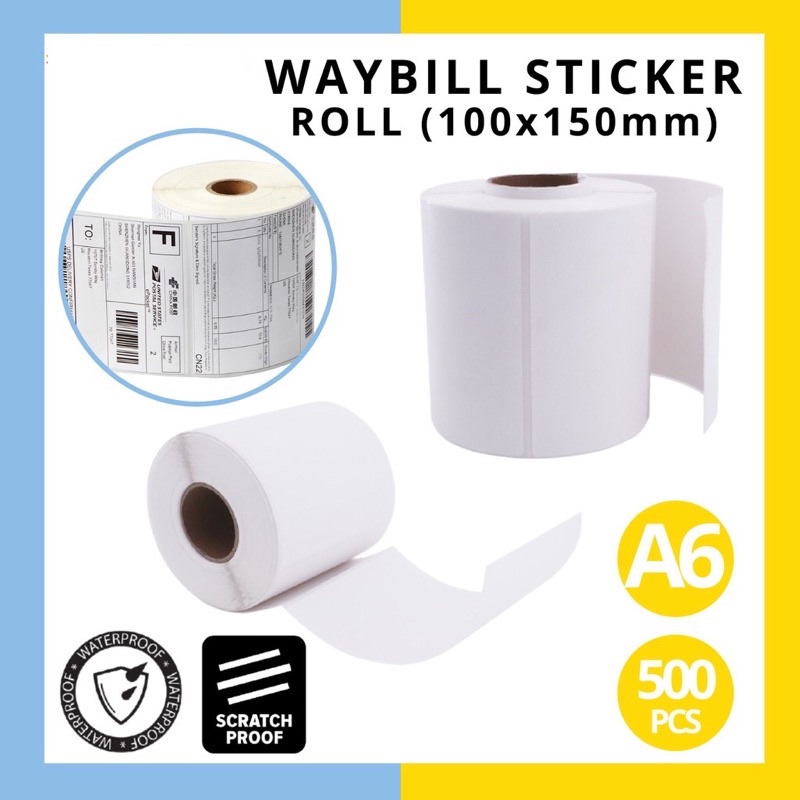 Waybill Sticker thermal sticker Thermal printing paper A6 Self-adhesive ...