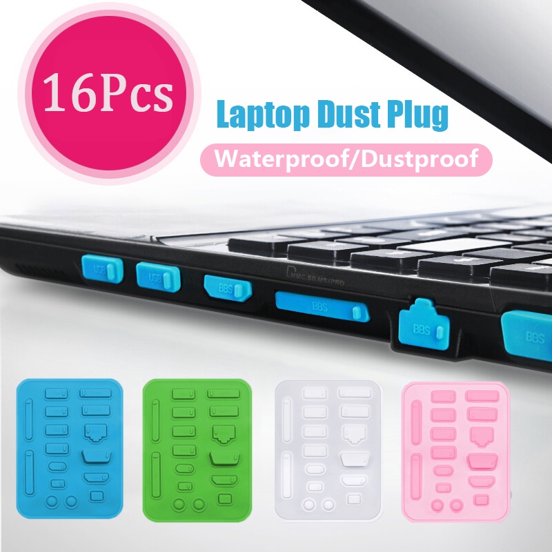 16Pcs/Set Silicone Dust-proof Plug Notebook Dust Stopper Anti-Dust ...