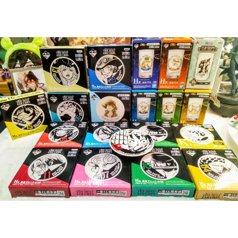 Ichiban Kuji One Piece plate Roronoa zoro Shanks Jinbe plate - One ...