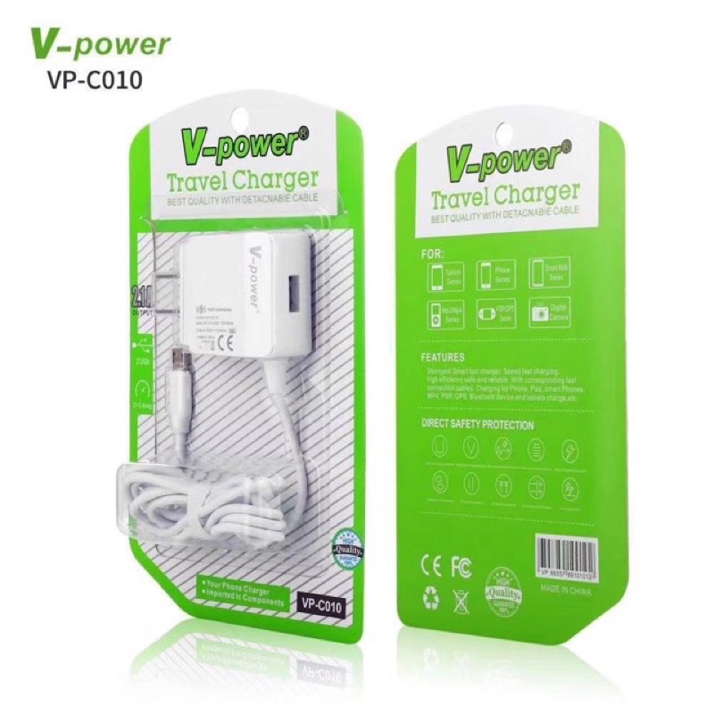 new c010 vpower 2in1 cellphone charger android smart usB cod | Shopee ...