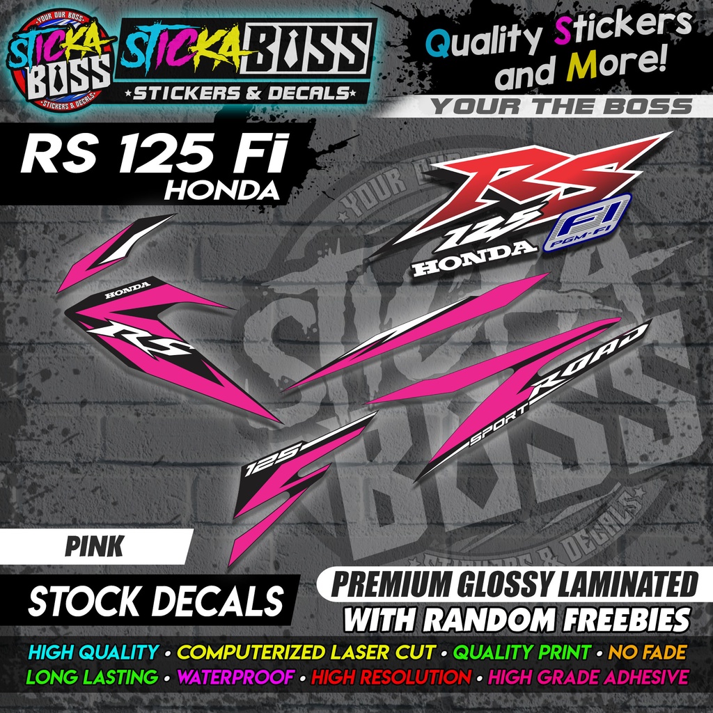 RS 125 FI Stock Decals PINK (STOCK SIZE) 【PREMIUM GLOSSY LAMINATED ...
