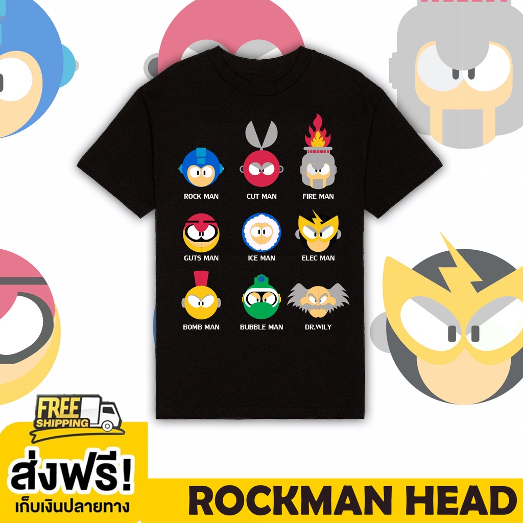 ROCKMAN HEAD TSHIRT BLACK | Shopee Philippines