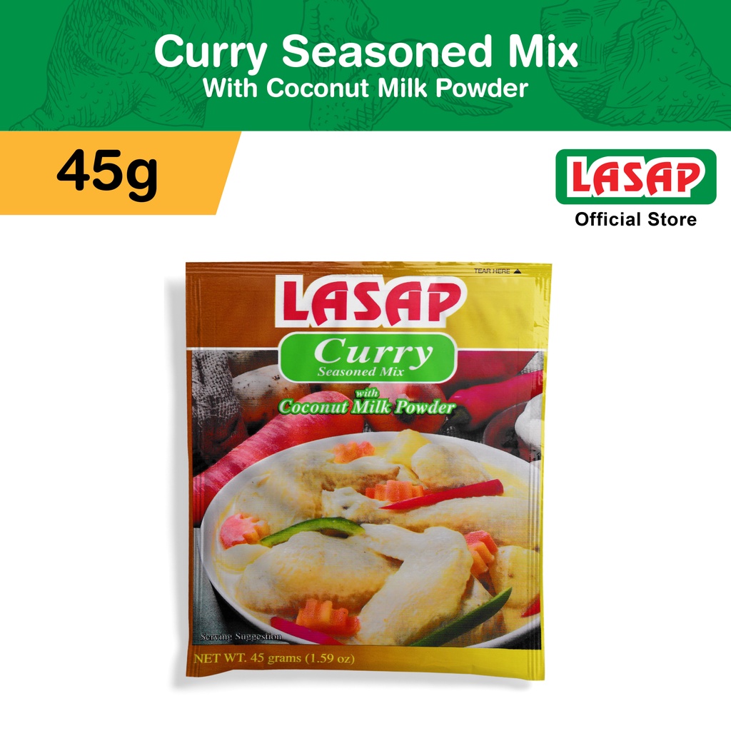 Lasap Curry Seasoned Food Mix 45g | Shopee Philippines
