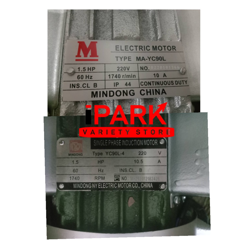 COPPER JAPAN Induction Motor 1.5 HP Meiji Mindong Electric Motor 220V ...
