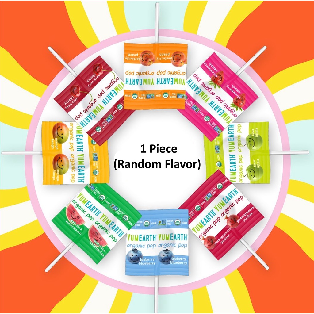 (1pc Random Flavor) YumEarth Organic Pops lollipops | Shopee Philippines