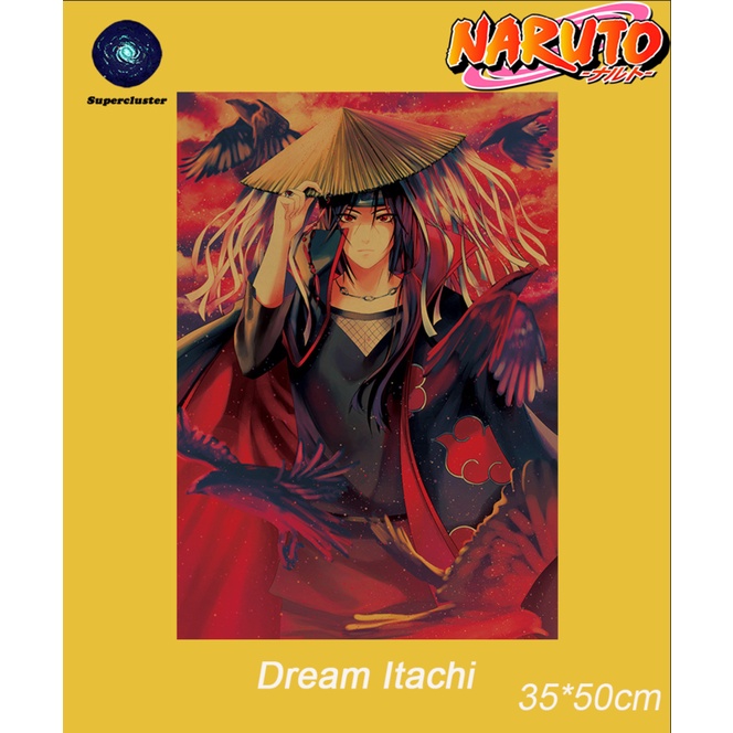Naruto "uchiha itachi hat" Retro Time Kraft Paper Poster Decoration ...